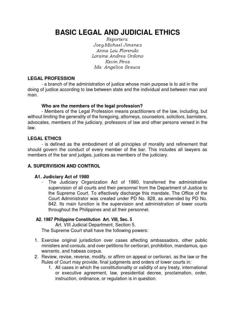 Basic Legal and Judicial Ethics | PDF | Lawyer | Judiciaries Basic Legal and Judicial Ethics | PDF | Lawyer | Judiciaries
