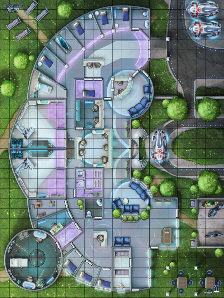 Starfinder Flip Mat 10 - Hospital | PDF