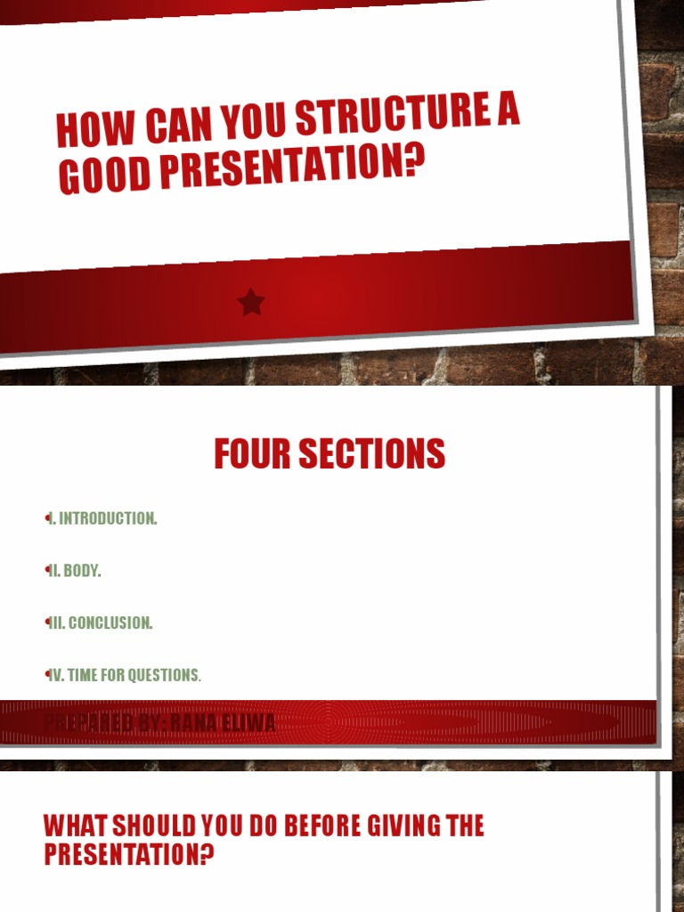 Structure of The Presentation. | PDF | Human Communication | Cognitive ...