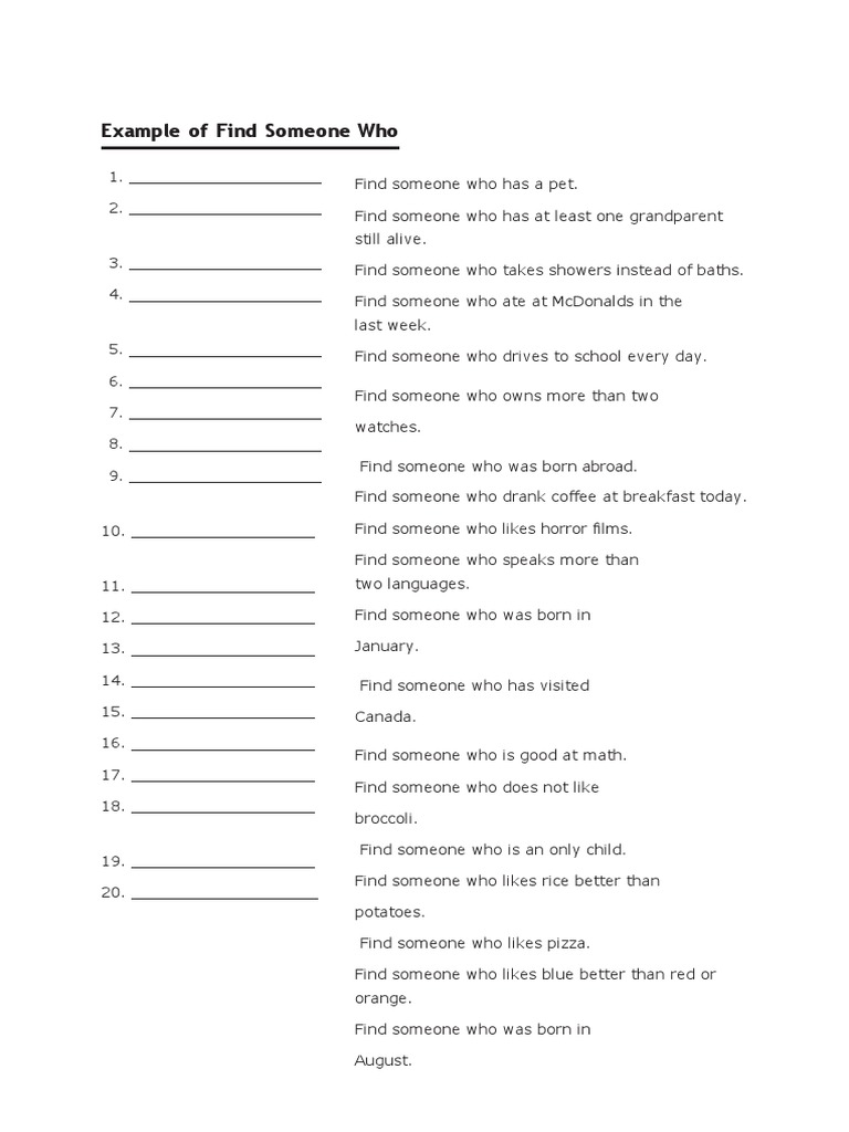 P3 Find Someone Who Conv - EVELYN TOLENTINO PÉREZ ESPAÑOL TAREA 3 | PDF