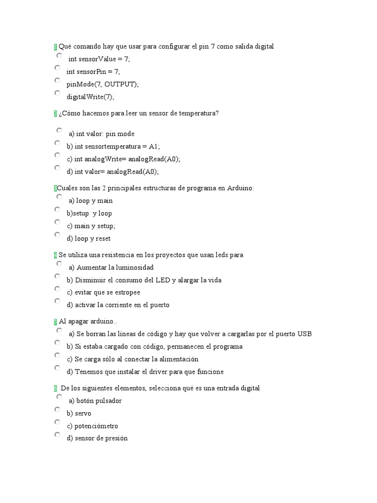 Ex Arduino Pdf Arduino Diodo Emisor De Luz 
