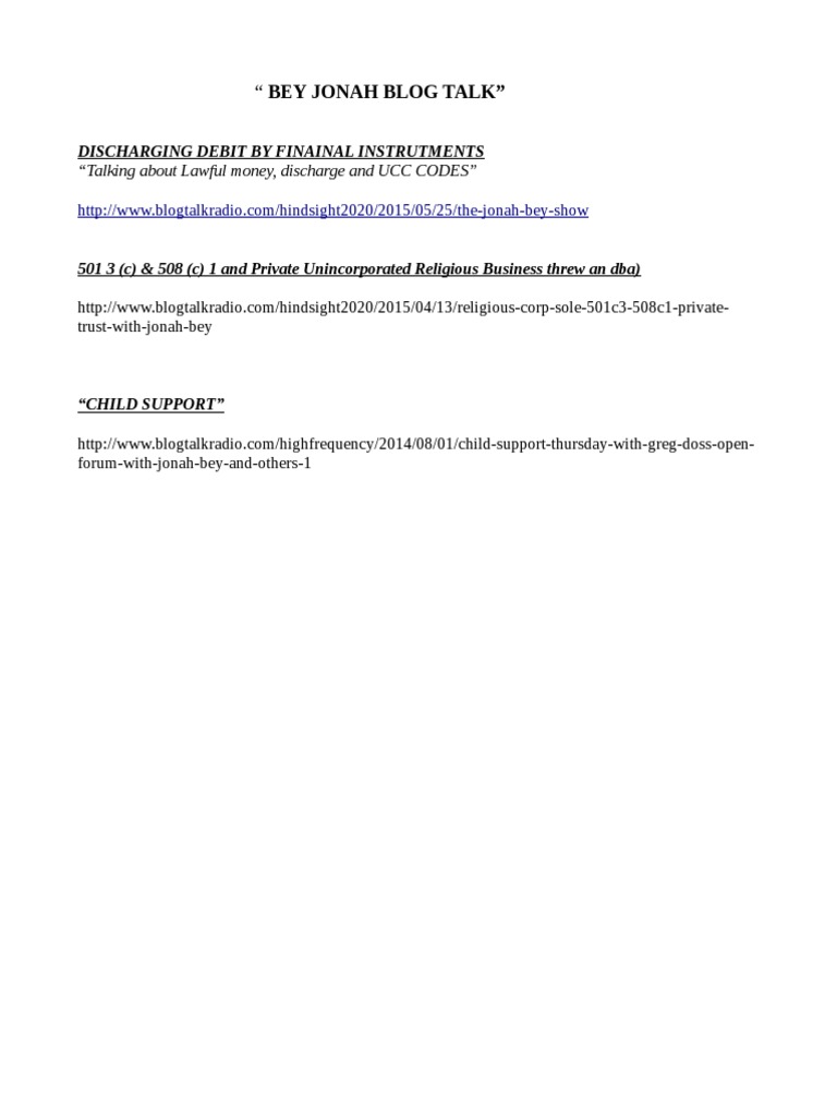 Bey Jonah Blog Talk | PDF