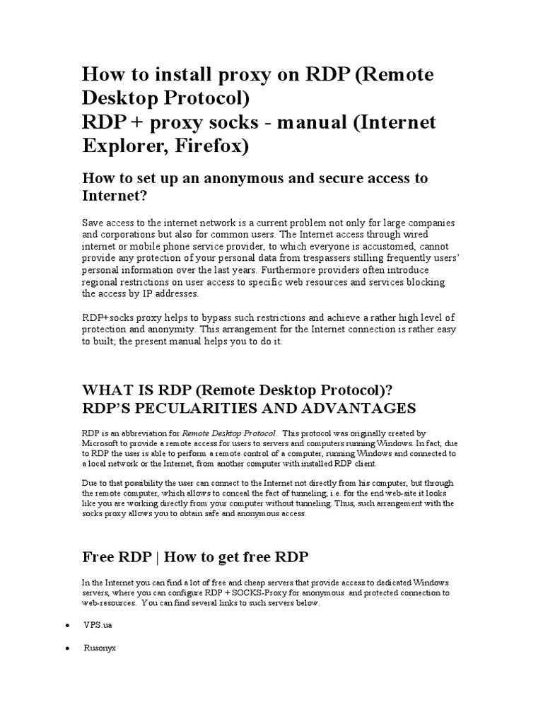 How To Install Proxy | PDF | Proxy Server | Internet