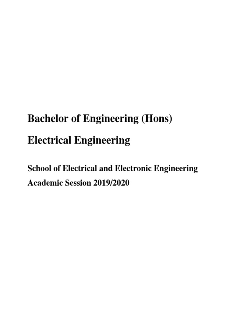 Bachelor of Engineering in Electrical Engineering | PDF | Engineering ...
