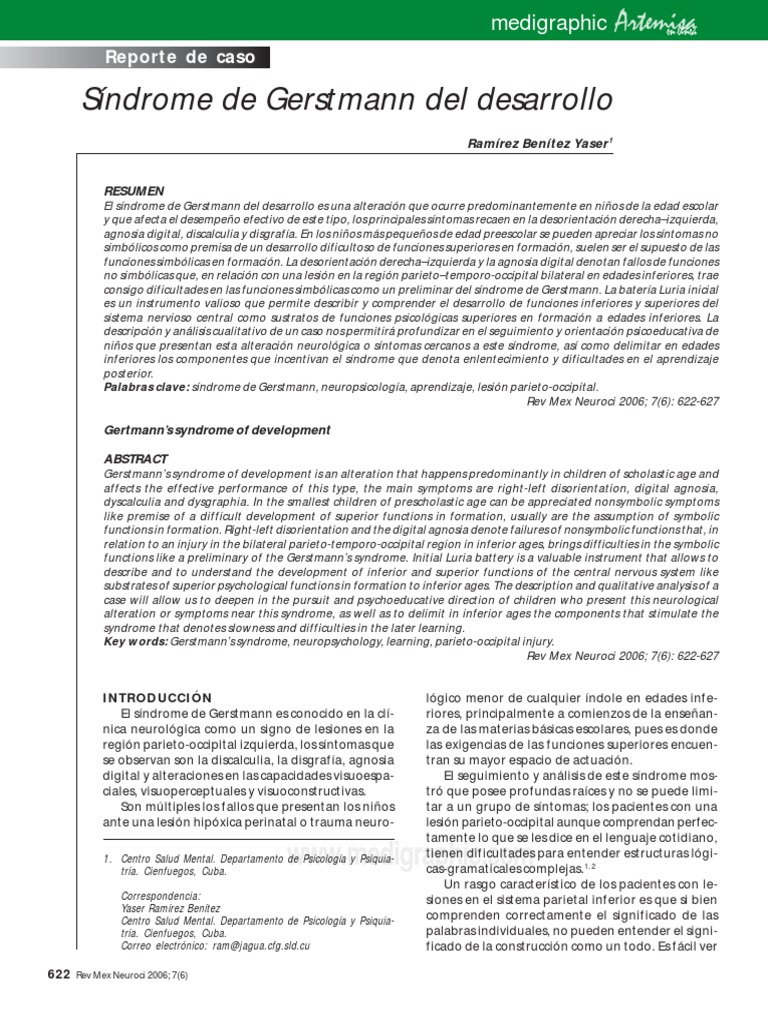 El Síndrome de Gerstman | Descargar gratis PDF | Aprendizaje | Corteza ...
