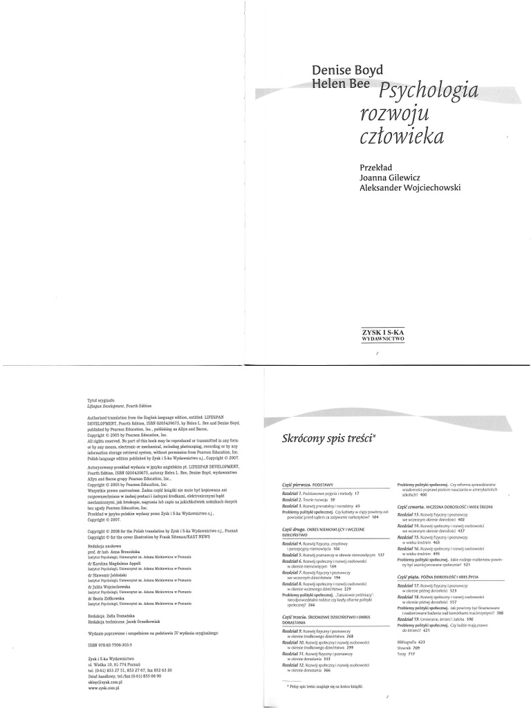 Psychologia Rozwoju Człowieka (Boyd, Bee) | PDF