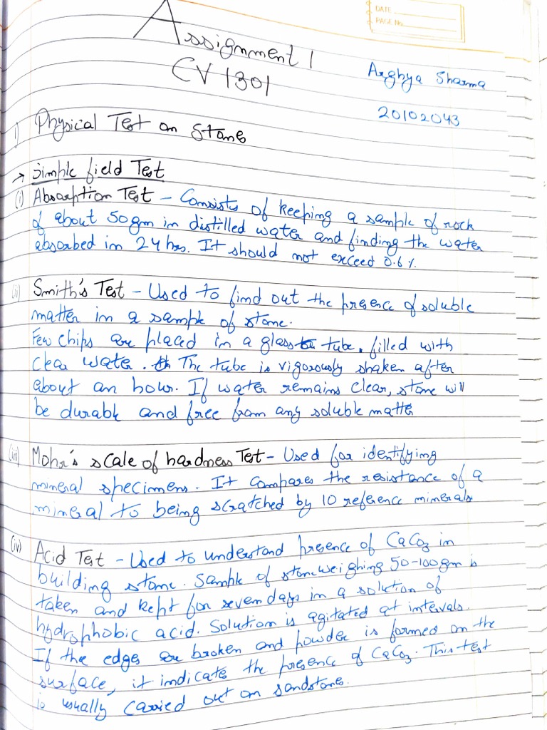 Assignment 1 CV 1301 Arghya Sharma 20102043 | PDF