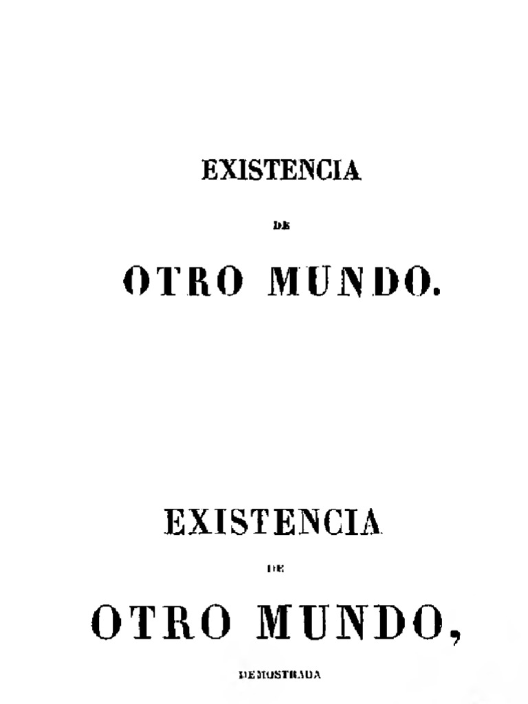Existencia Del Otro Mundo | PDF | Filosofía