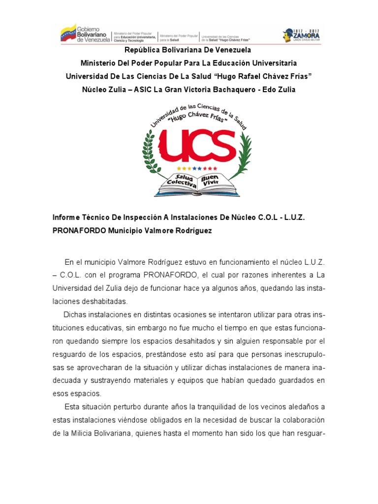 Informe de Inspeccion Ucs | PDF | Ciencia y matemáticas