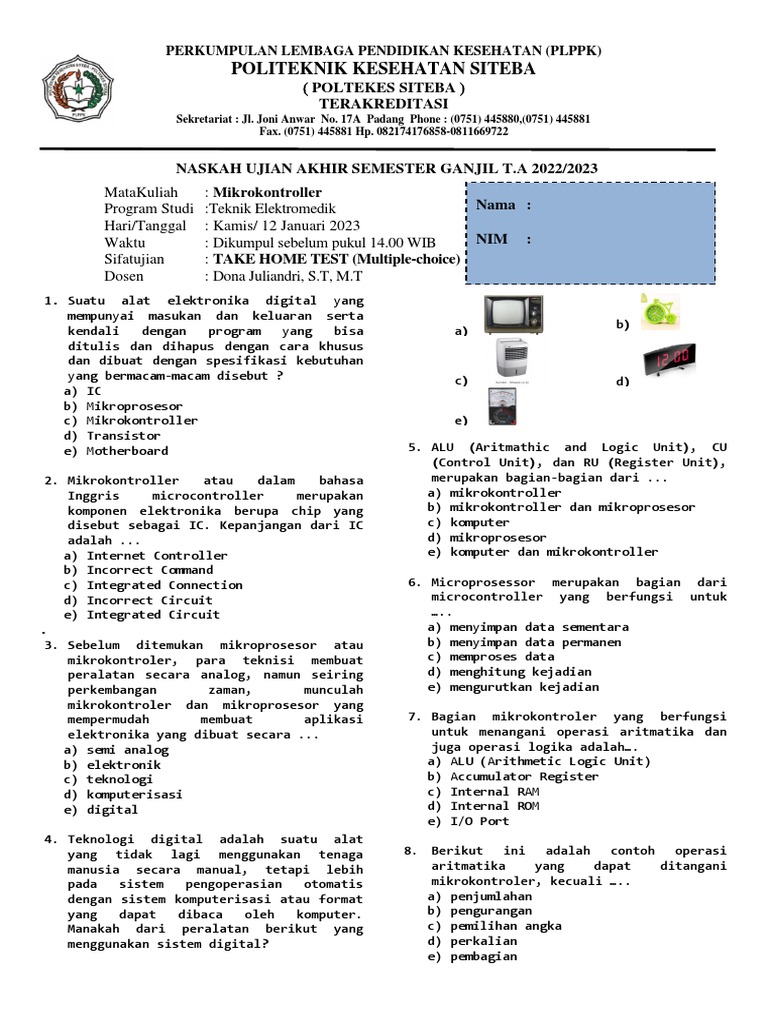 Soal UAS Mikro Angkatan 2021 | PDF