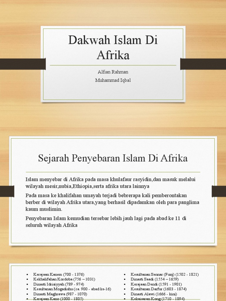 Sejarah Dakwah Islam di Afrika | PDF | Perjalanan | Sejarah