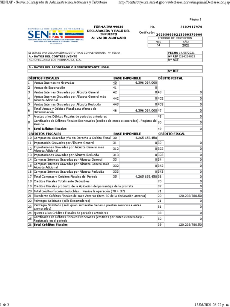 SENIAT - Servicio Integrado de Administración Aduanera y Tributaria ...