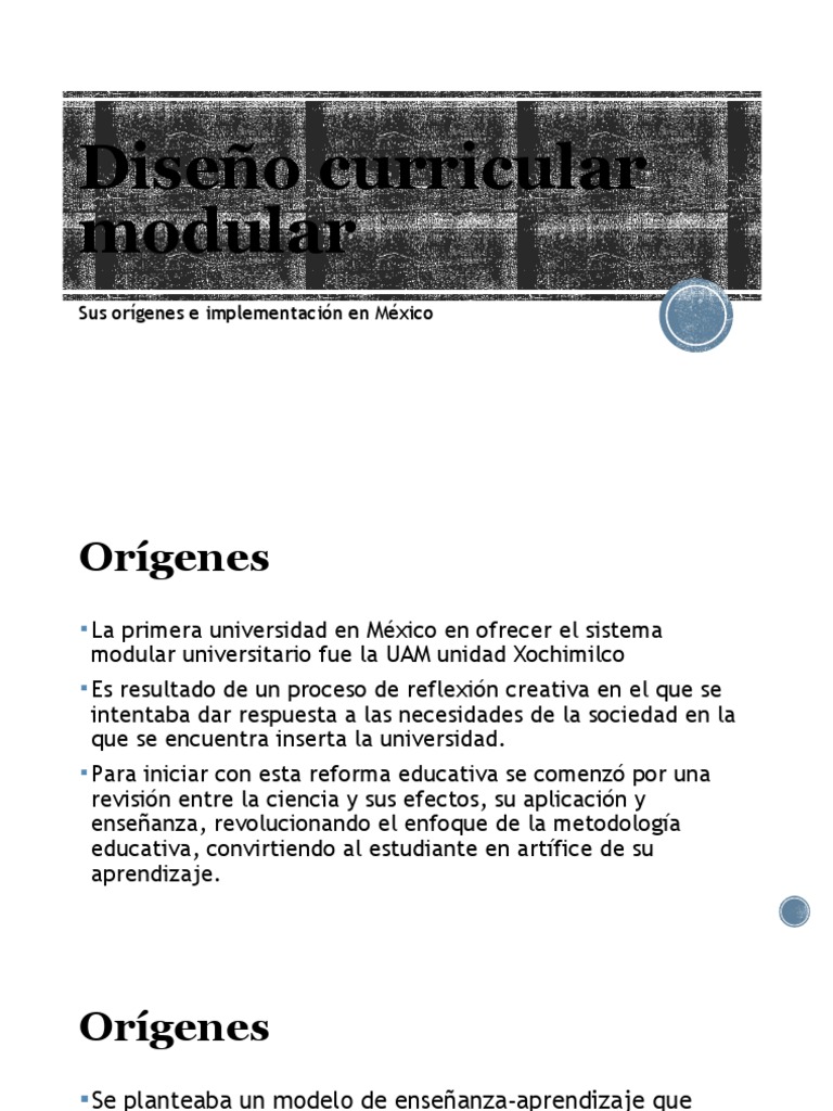 Diseño Curricular Modular | PDF | Método de enseñanza | Plan de estudios