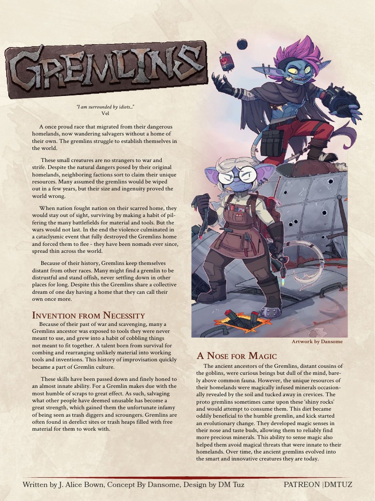 Gremlins by DM Tuz | PDF