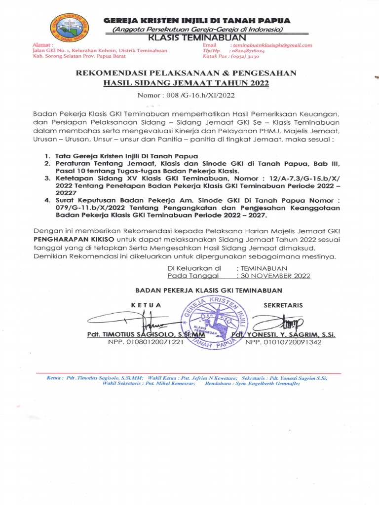 003.b REKOMENDASI KLASIS | PDF