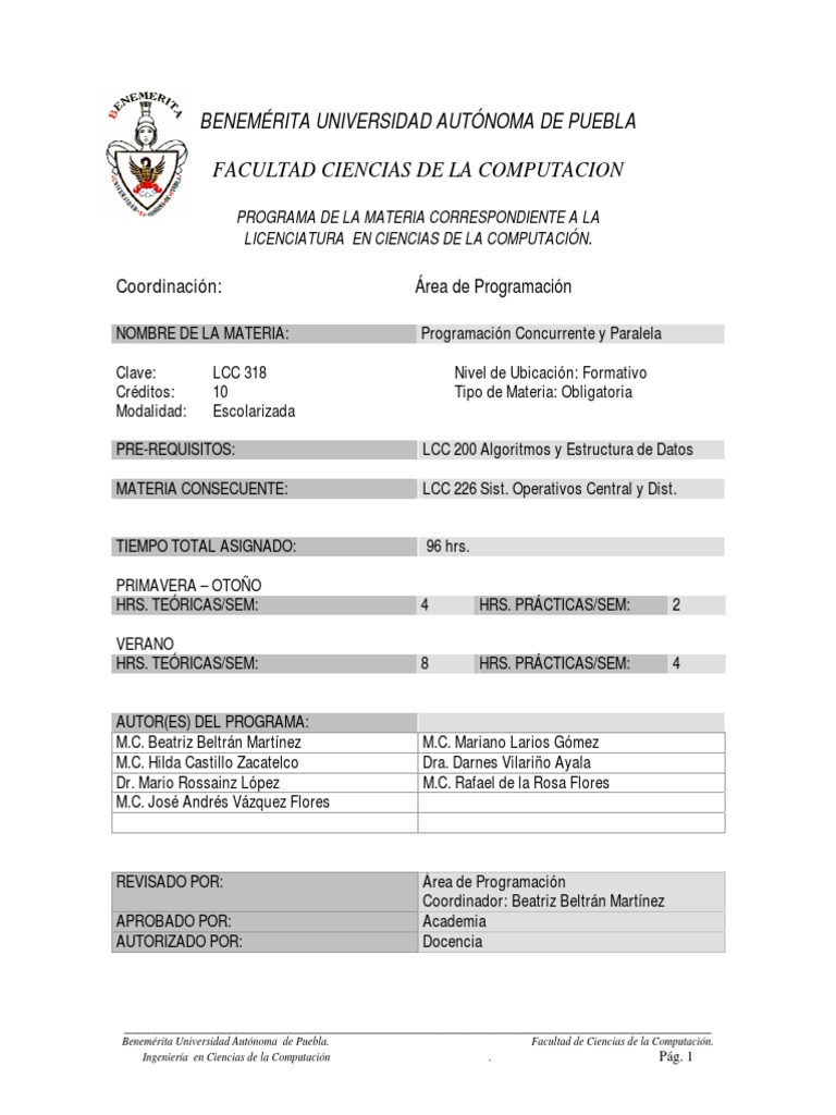 Programacion Concurrente y Paralela | PDF | Algoritmos | Ciencias de la ... Programacion Concurrente y Paralela | PDF | Algoritmos | Ciencias de la ...