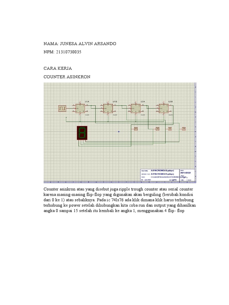 Cara Kerja Counter Asinkron | PDF | Metode & Bahan Ajar | Sains ...