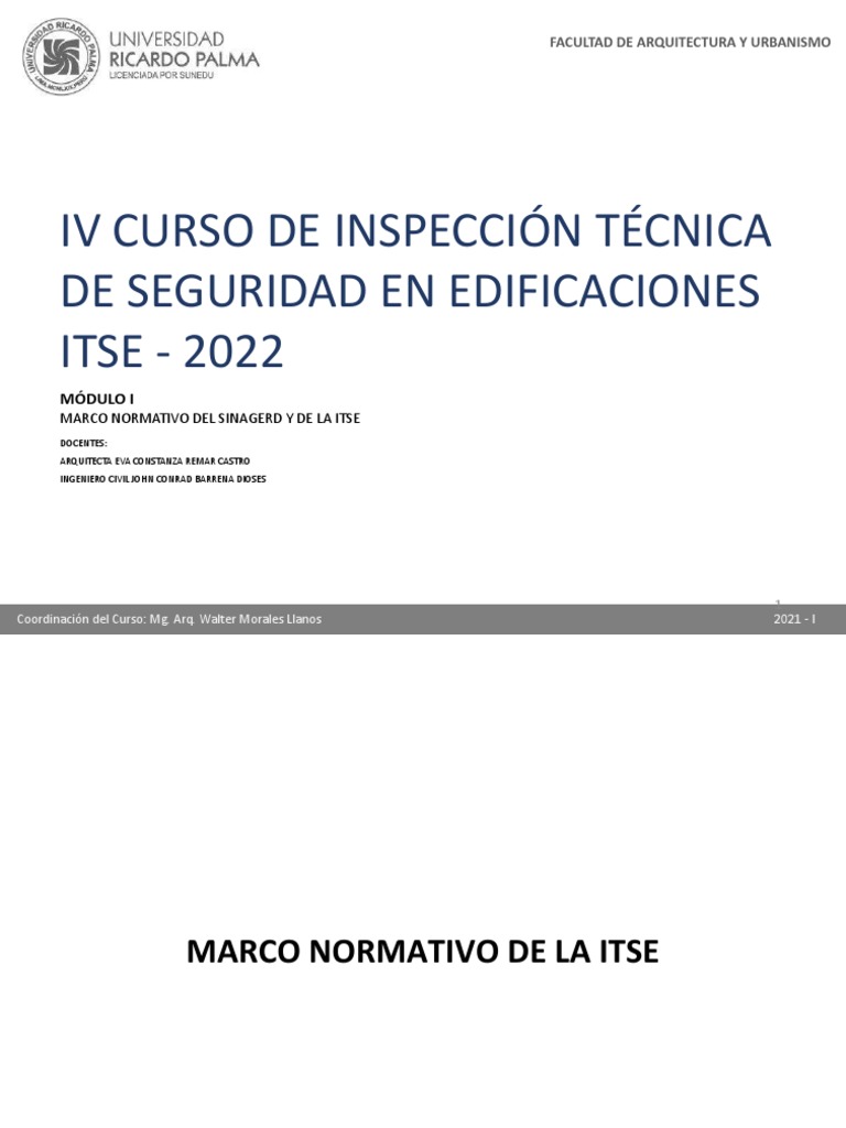 2 Modulo I Clase2 Marco Normativo ITSE | PDF | Riesgo | Ingeniería