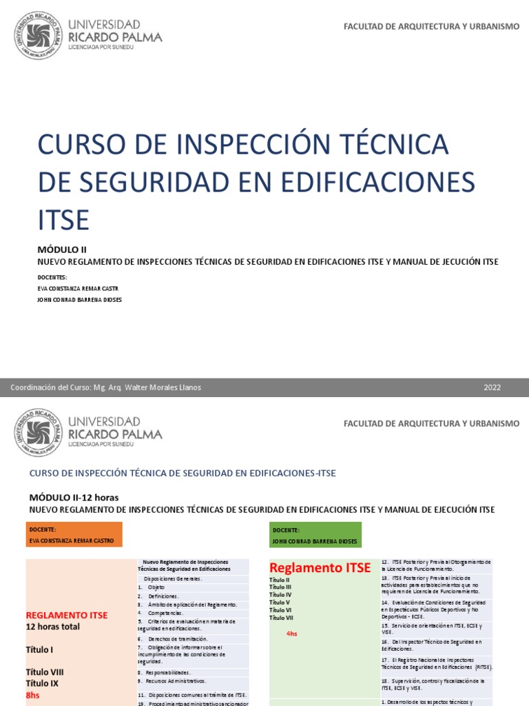 4 Modulo II C2 ITSE Nuevo Reglamento Arq Remar | PDF | Regulación
