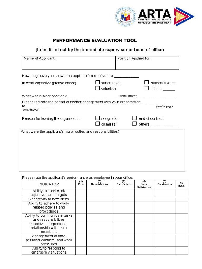 Performance Evaluation Tool | PDF | Performance Appraisal | Industrial ...