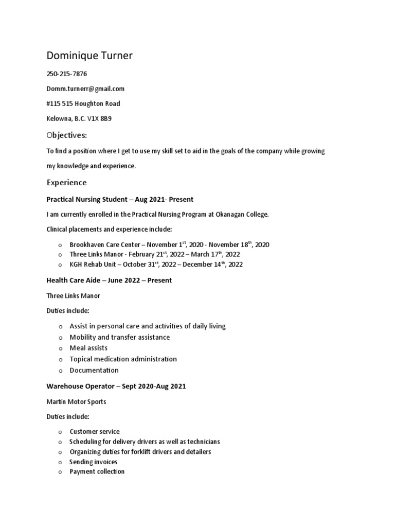 Unit 2 Resume | PDF | Business