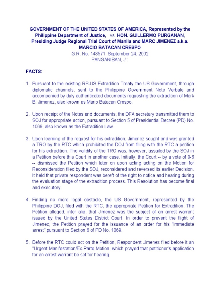 Case Digest - US vs. Purganan | PDF | Bail | Arrest Warrant