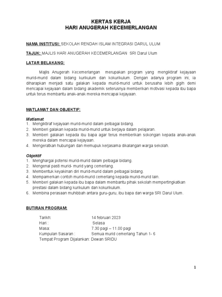 Kertas Kerja HAC 22 | PDF