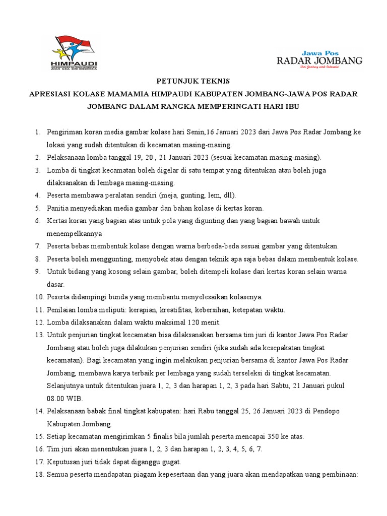 Petunjuk Teknis Radar Jombang | PDF