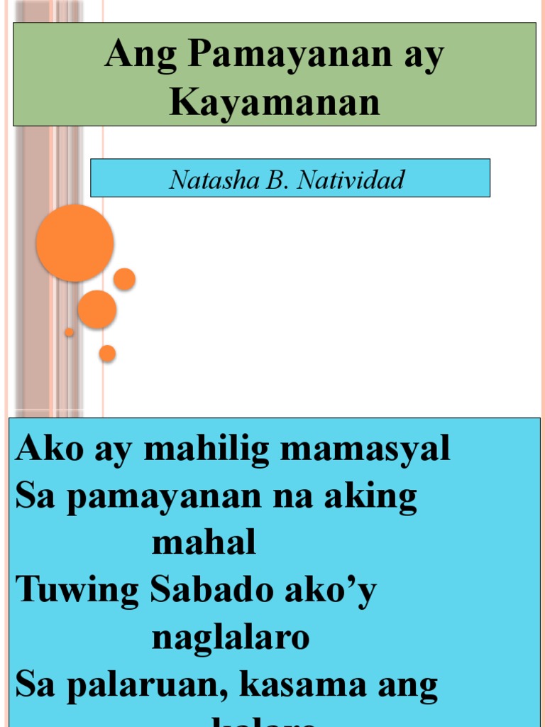 Ang Pamayanan Ay Kayamanan | PDF