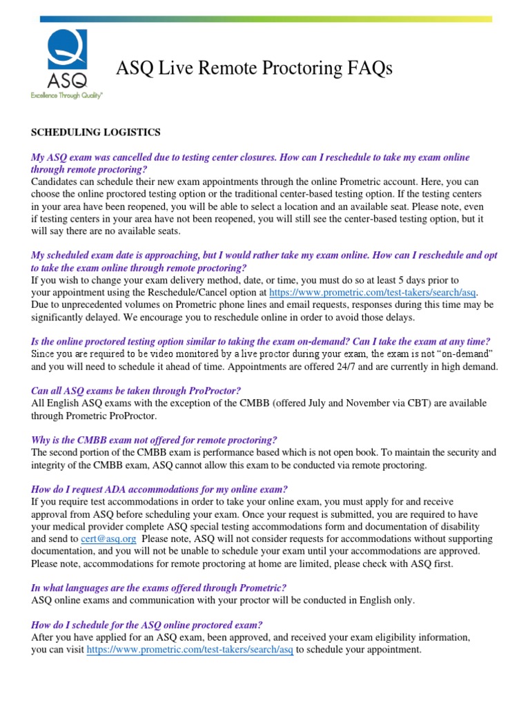 Remote Proctoring Faqs Pdf Identity Document Test Assessment