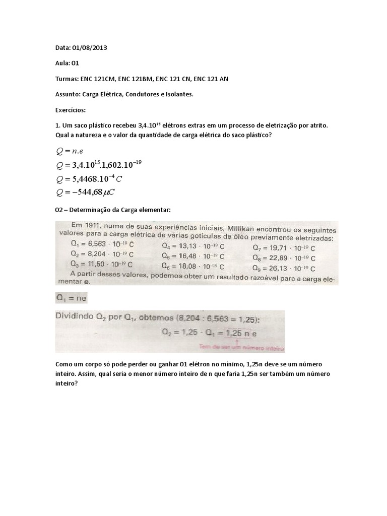 Exercícios Aula 01 | PDF
