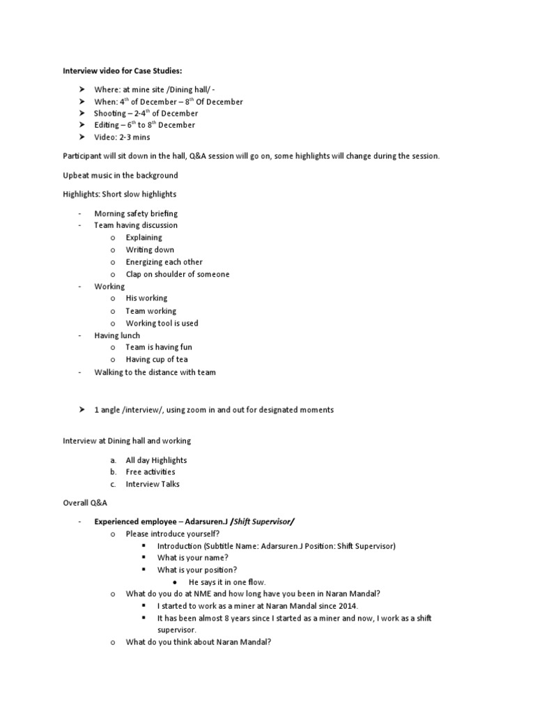 Script of Interview Video | PDF | Business | Self-Improvement