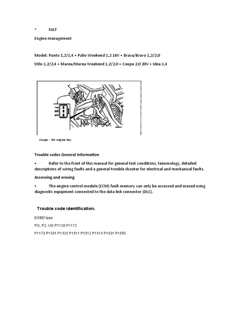 CÓDIGOS DE FALHA FIAT OBD (Traduzido e Format) | PDF | Technology & Engineering
