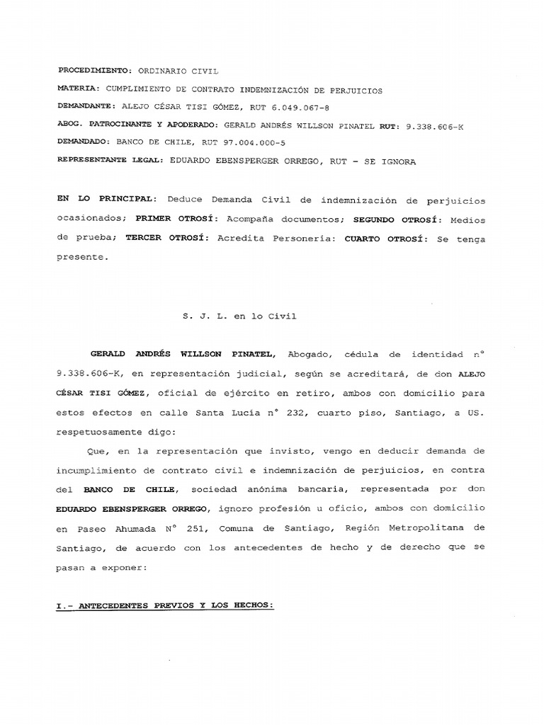 Modelo Incumplimiento Contractual Bancario | PDF