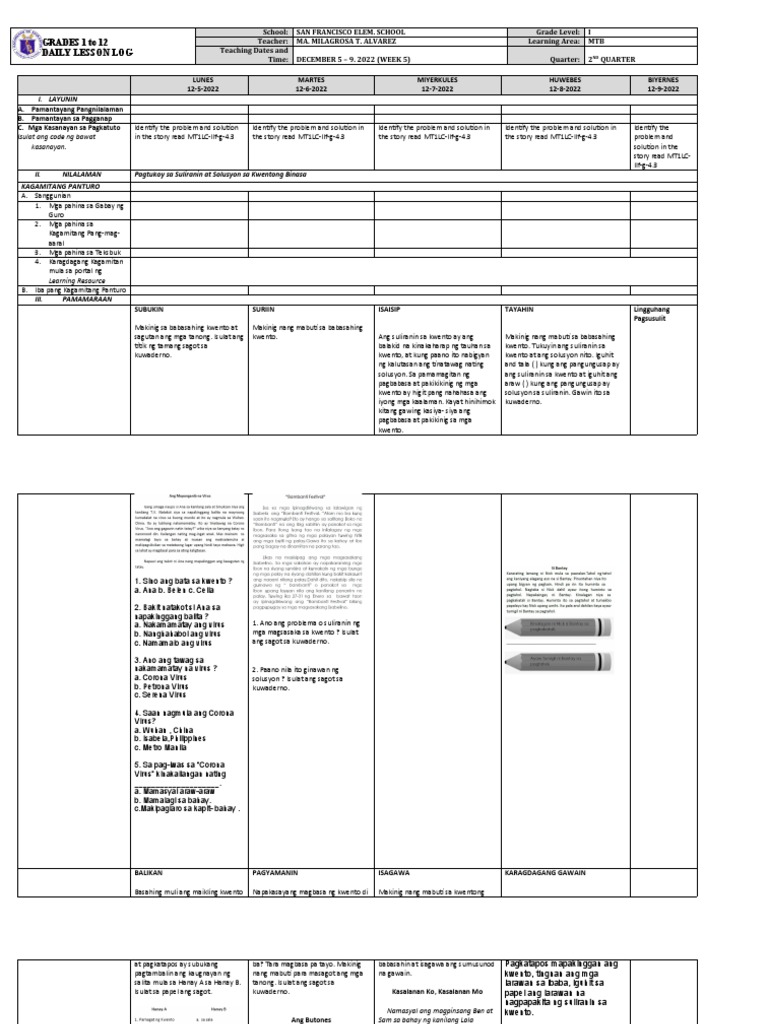 DLL - MTB 1 - Q2 - W5 | PDF