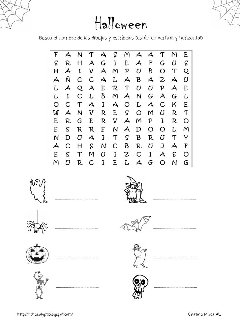 Sopa de Letras Halloween | PDF