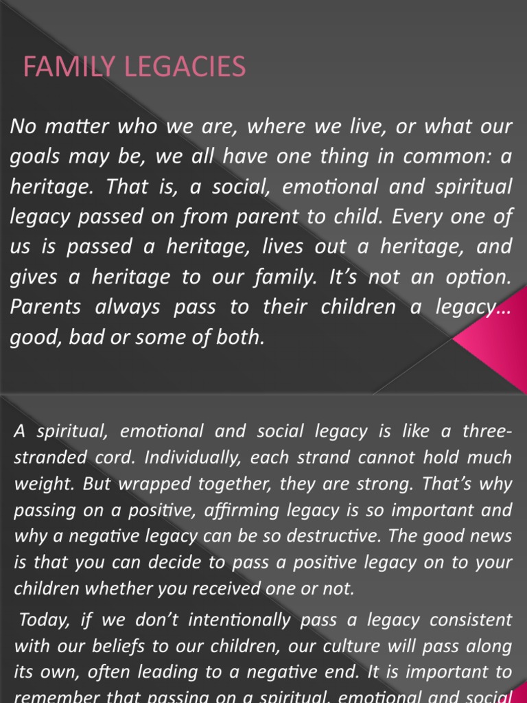Family Legacies 1 | PDF | Love | Psychology