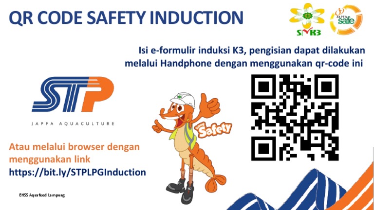 QR Code Safety Induction (Lampung) | PDF