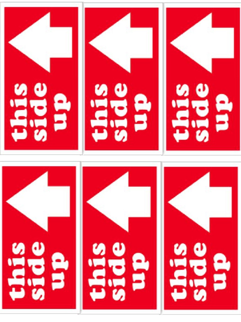 This Side Up Fragile Sticker | PDF