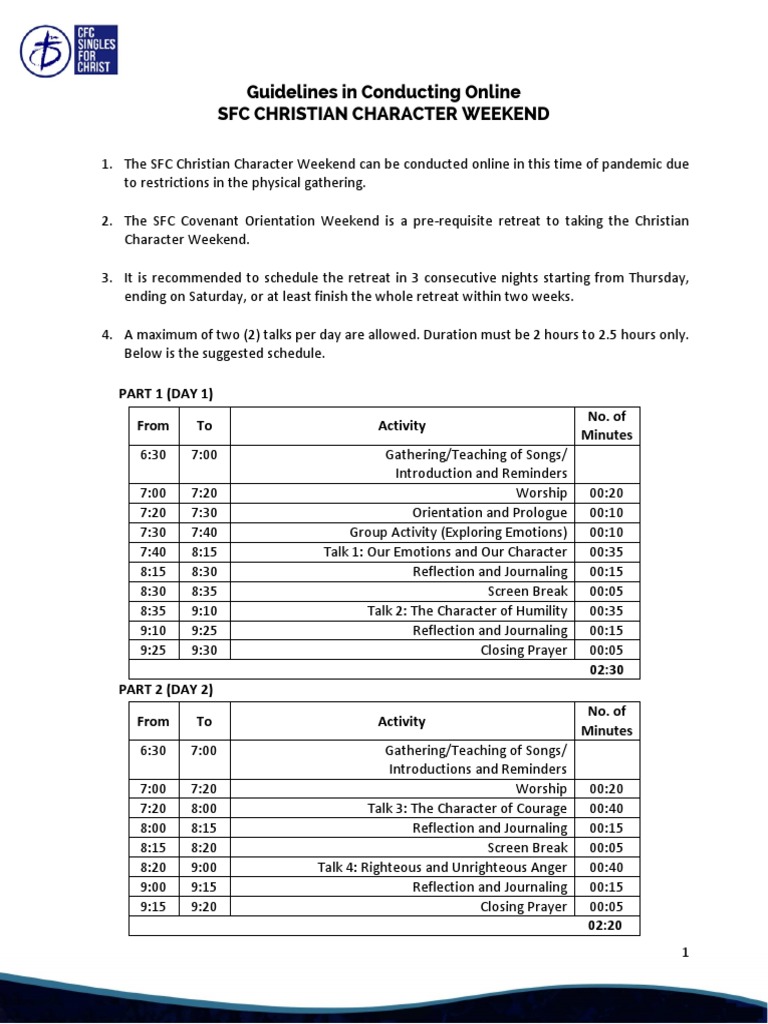1b Guidelines in Conducting CCW Online | PDF | Prayer