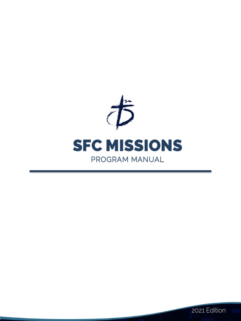 3d SFC Missions Program Manual - 2021 Edition | Download Free PDF | Mentorship | Christian Mission