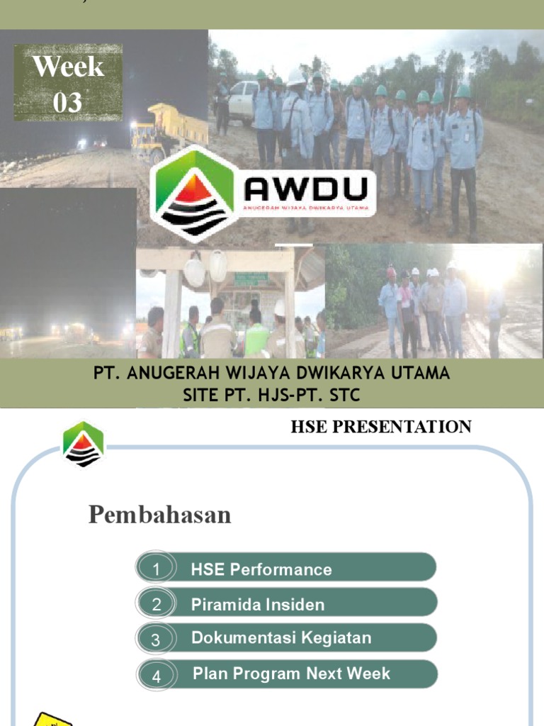 HSE Performance Report and Safety Initiatives for PT. Anugerah Wijaya Dwikarya Utama Site PT ...
