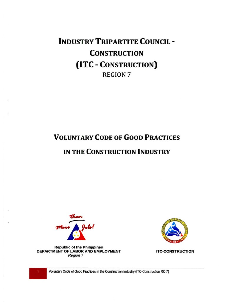 Ro7 Voluntary Code of Good Practices in The Construction Industry | PDF