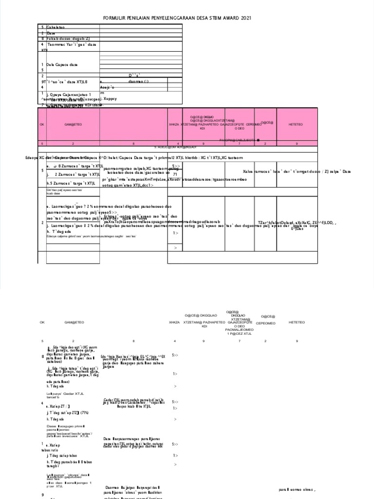 PDF Draft Penilaian Lomba Desa STBM Award 2021 | PDF