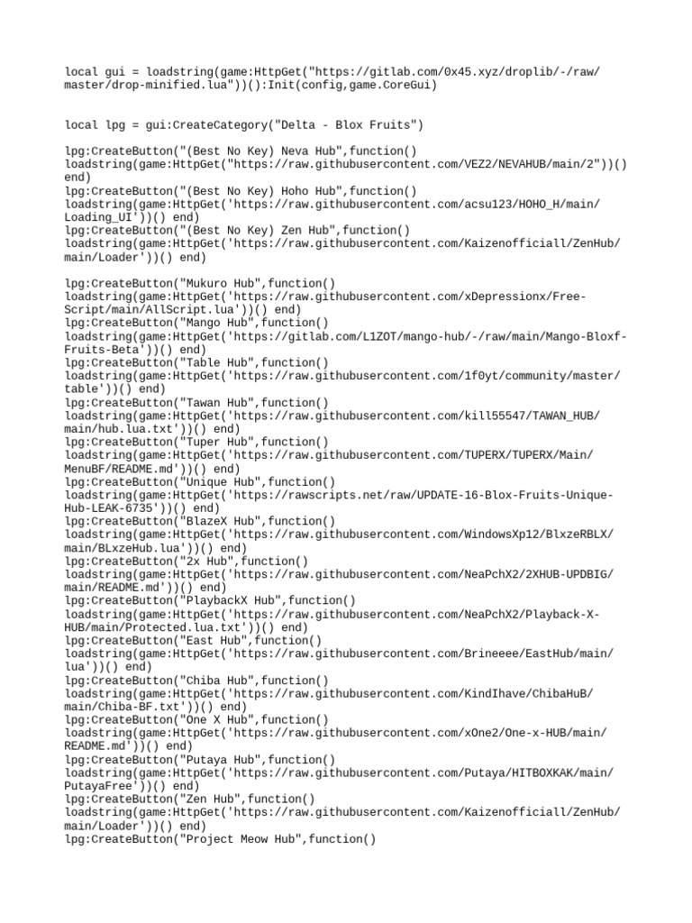 Blox Fruits 20+ SCRIPT HUBS ALL COMBINED INTO ONE | PDF | Hypertext Transfer Protocol | Network ...