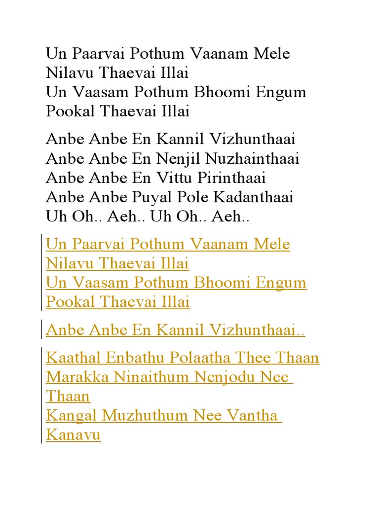 Un Paarvai Pothum Vaanam Mele | PDF | Self-Improvement