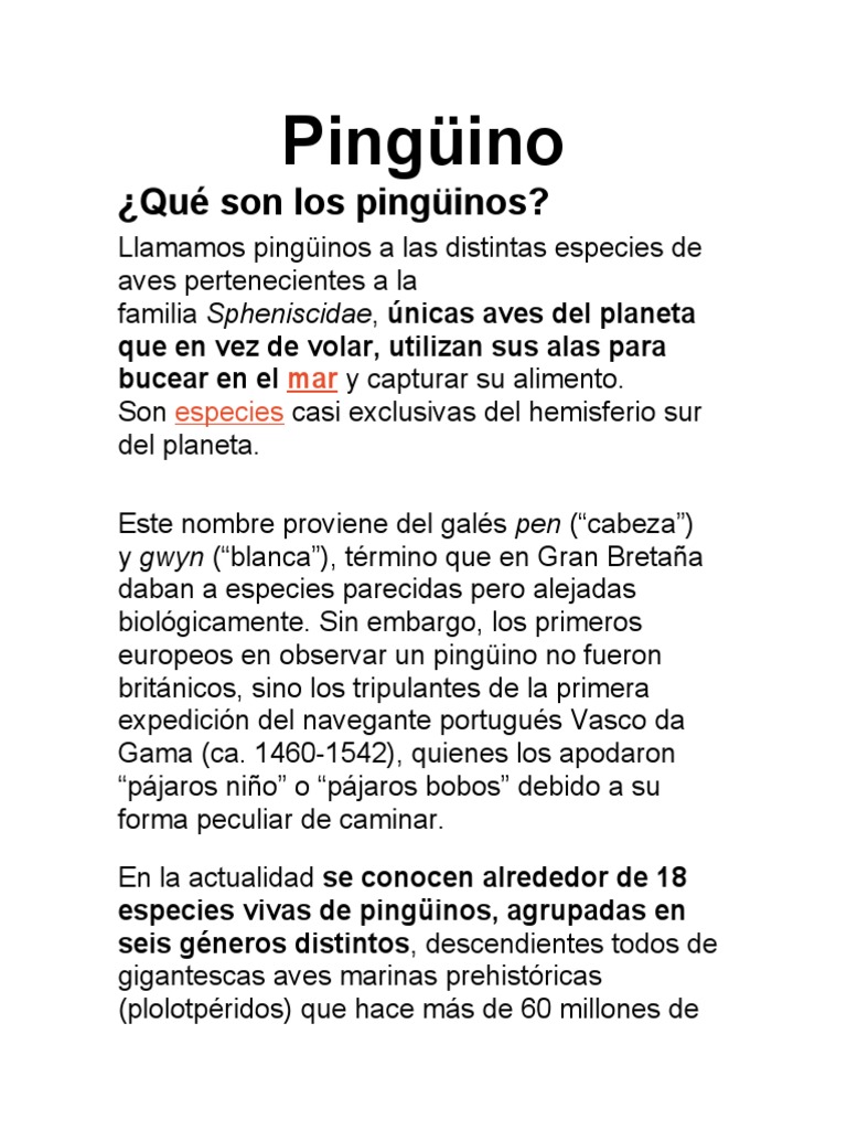 Pingüino | PDF