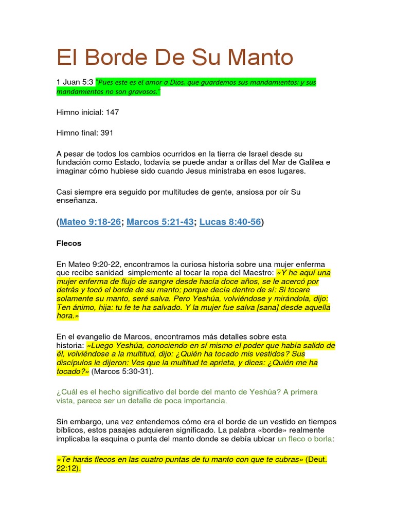 El Borde De Su Manto | PDF | Jesús | Saulo