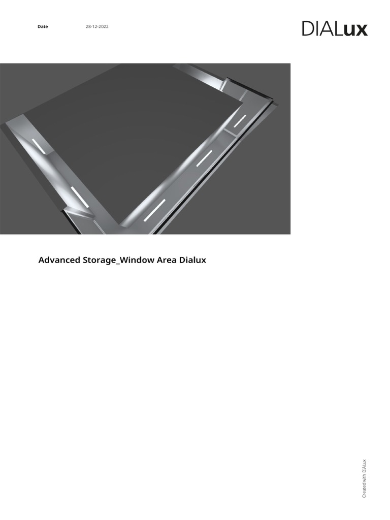 Advanced Storage - Window Area Dialux - Report | PDF | Lighting ...