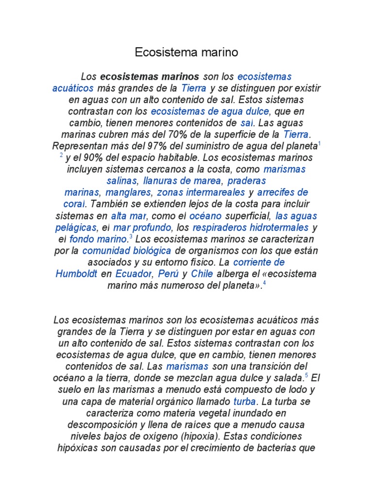 Ecosistema Marino | PDF | Hidrografía | Tecnología Ambiental